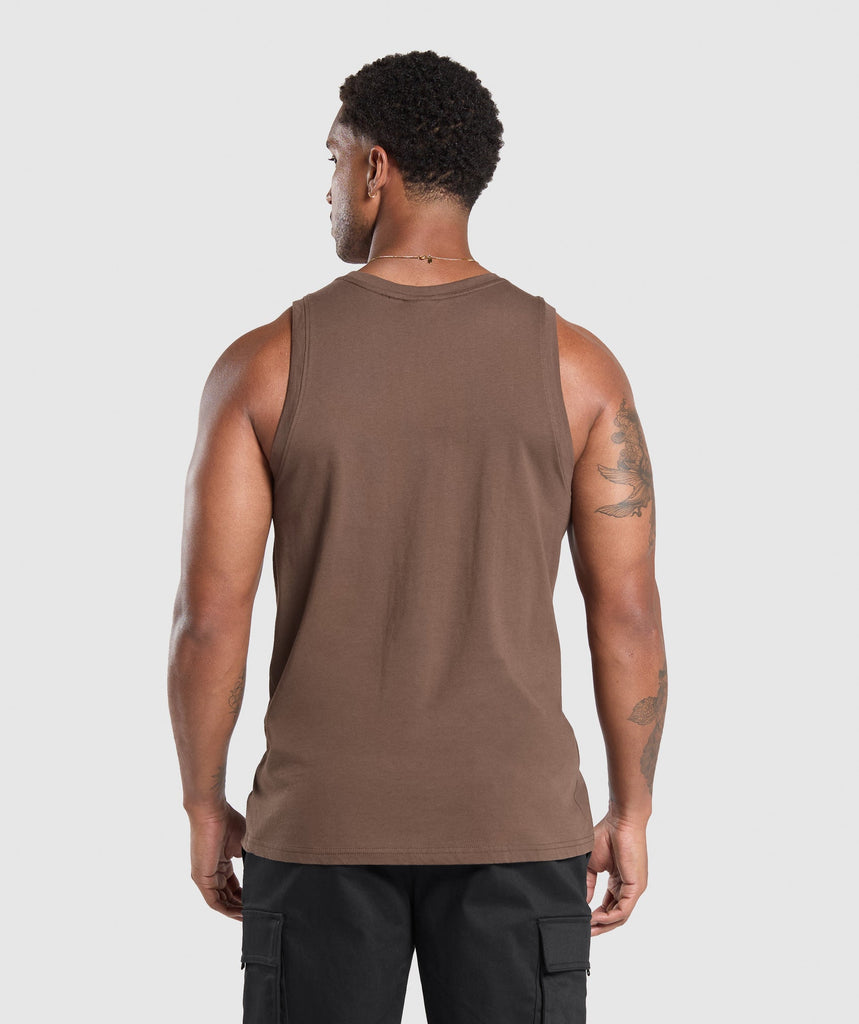 Gymshark Crest Tank - Walnut Brown | Gymshark