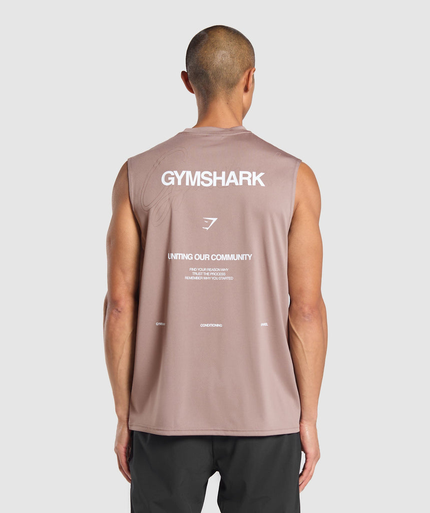Gymshark Conditioning Apparel Cut Off Tank - Powder Mauve | Gymshark