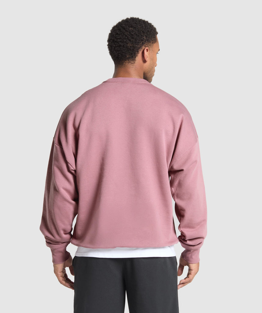 Gymshark Oversized Crest Crew - Calm Pink | Gymshark