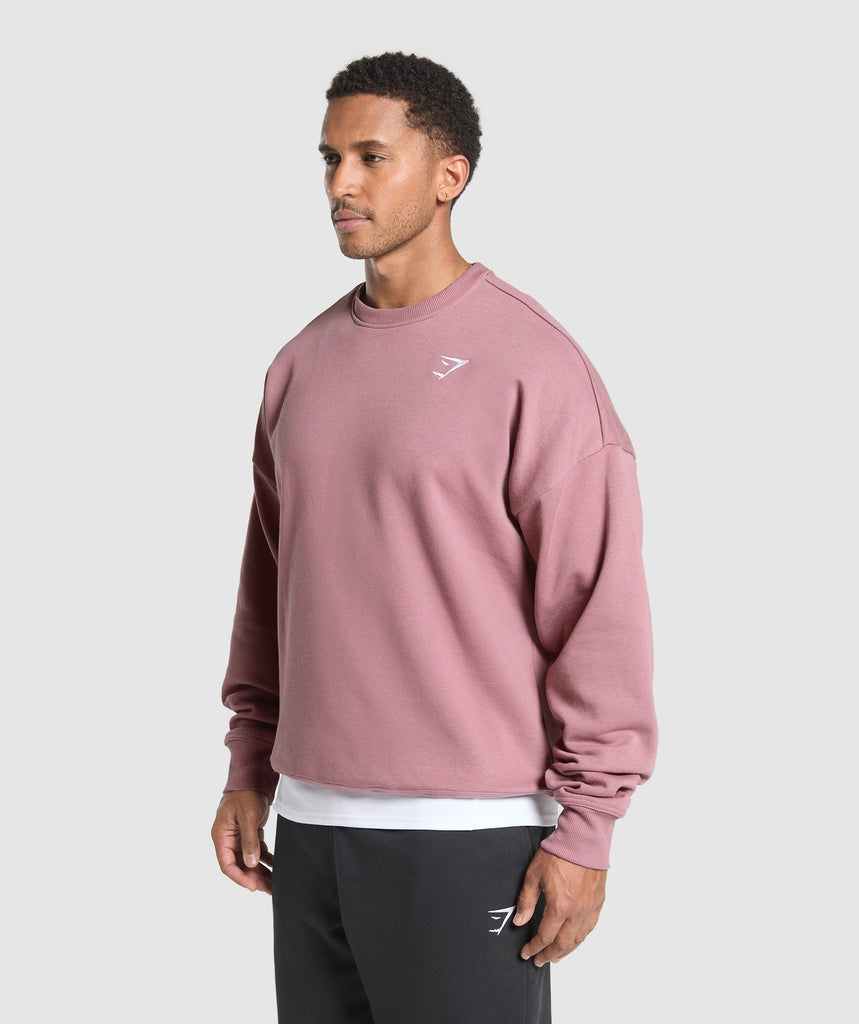 Gymshark Oversized Crest Crew - Calm Pink | Gymshark