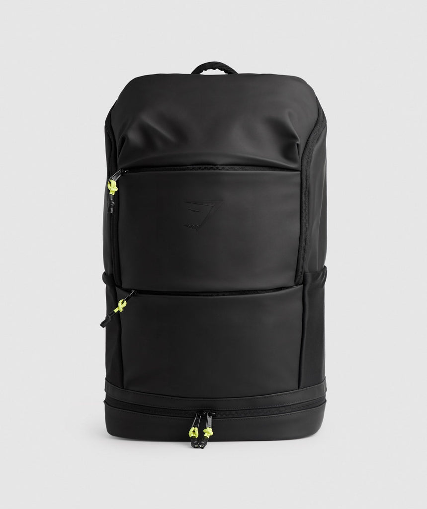 Gymshark Sleek Backpack - Black/Reactive Green | Gymshark