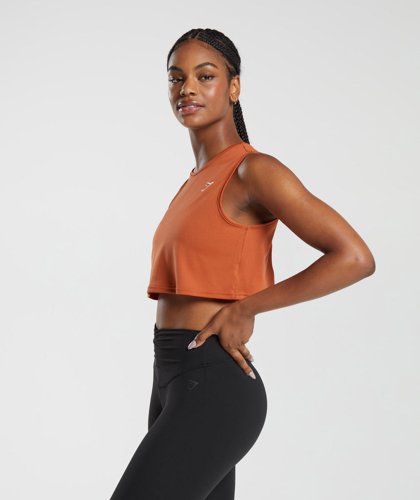 Gymshark Training Crop Tank - Rust Orange | Gymshark