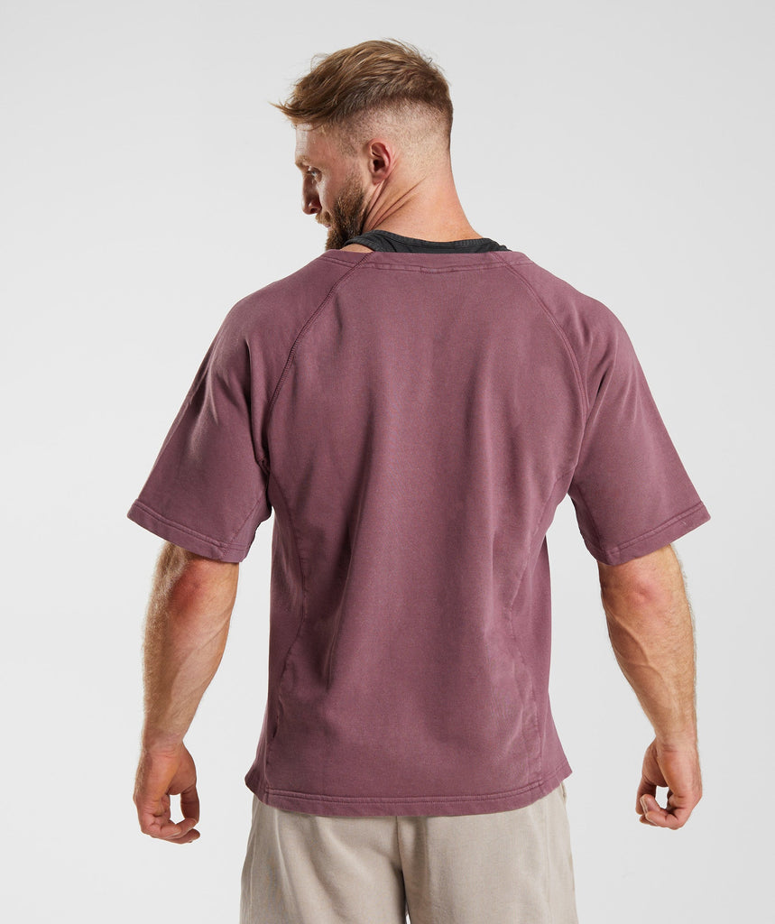 Gymshark Power Washed Rag Top - Cherry Brown | Gymshark